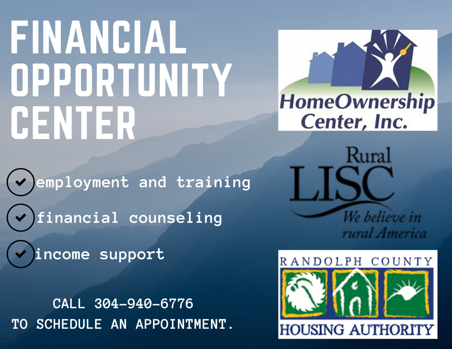 Financial Opportunity Center available for financial education & more ...